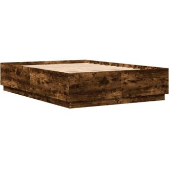 vidaXL Bettgestell R&auml;uchereiche 120x200 cm Holzwerkstoff Vidaxl