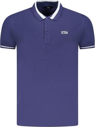 Cavalli Homme, Tops, Bleu, Taille: M Polo &agrave; Manches Courtes