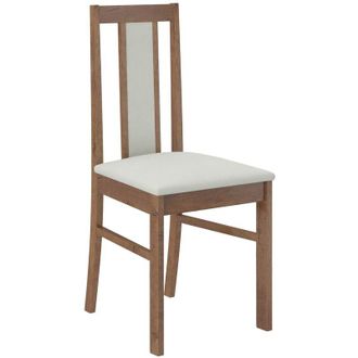 Les Tendances Les Tendances - Chaise bois marron et tissu tissu Louiza-Tissu 27127