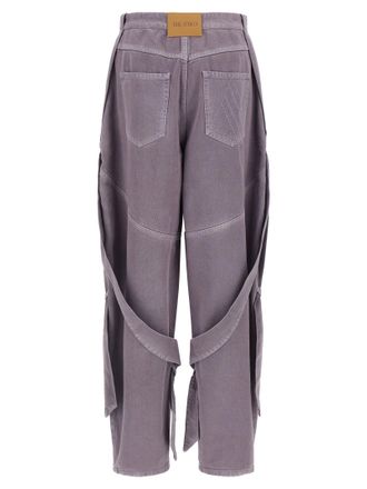 The Attico Womens Purple Cotton Cargo Pants