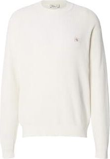 Calvin Klein Ls EZ Cotton Waffle Crwnk SWTR 9 Lv04rd313g Chandails, White (Tofu), M Homme
