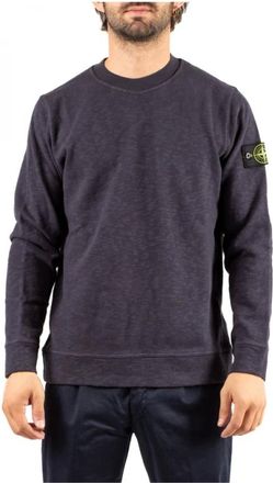 Stone Island Homme, Sweatshirts et sweats à capuche, Bleu, Taille: L Felpa Stone Island