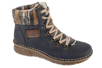 Rieker Booties 73343-15 Chaussures &agrave; Lacets pour Femme Bleu Marine, Bleu, 37 EU