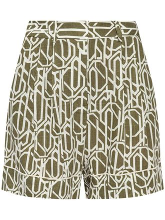 Diane Von Fürstenberg short à motif abstrait - Vert