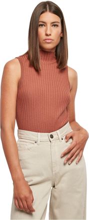 Urban Classics Damen Top Ladies Rib Knit Sleevless Body Terracotta XL