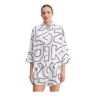 DKNY Viskose Pyjama-Oberteil und Shorts-Set - - Nightwear & Lounge - Damen - Wei&szlig; - XS