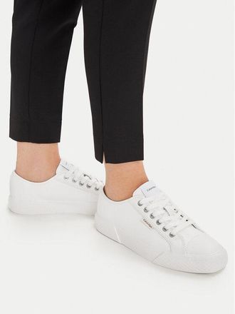 Calvin Klein Sneakers aus Stoff Vulc Lace Up Low Lth HW0HW03077 Wei&szlig;