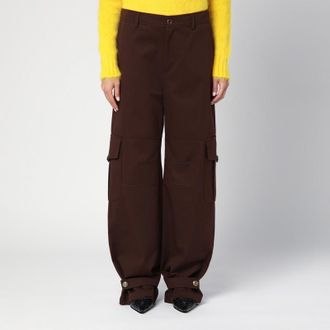 Moschino Brown wide cargo trousers