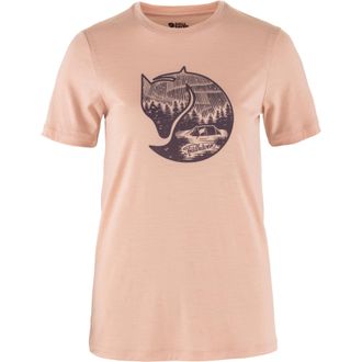 Fj&auml;llr&auml;ven Damen Abisko Wool Fox SS T-Shirt, Chalk Rose/Port, L