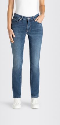 MAC Broeken Stretch-Jeans MAC Melanie, Damen, Gr. 38, L&auml;nge 28, blau (simple wash), Denim/Jeans, Obermaterial: 92% Baumwolle, 6% Polyester, 2% Elasthan, figurbeto
