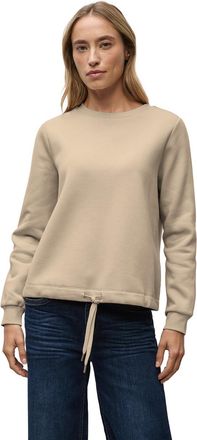 Street One Damen 3017129 Sweatshirt mit Rippdetail, Sanded beige, 42