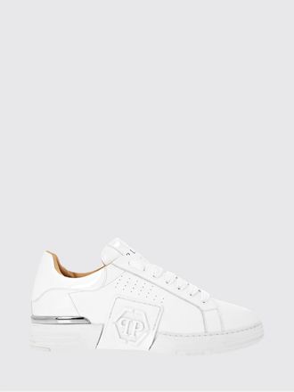 Philipp Plein Baskets basses Hexagon en cuir lisse avec logo en caoutchouc ton sur ton