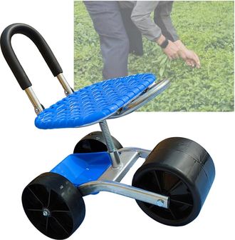 Generic Gardening Stool for Planting, 360 Degree Swivel Seat,Garden with 3/4 Wheels, for Lawn Yard Outdoor(3-Wheeled)