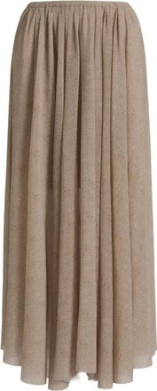 Alberta Ferretti jupe mi-longue à design plissé - Tons neutres