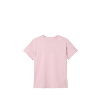Calvin Klein T-shirt broderie marque en coton m&eacute;lang&eacute;