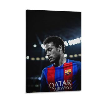 Generic Poster mit Fu&szlig;ball-Legende, Star Neymare (32), Leinwand-Poster, Wandkunst, Bild, Drucke, h&auml;ngende Fotodekoration, Heimposter, Kunstwerke 20 x 30 cm