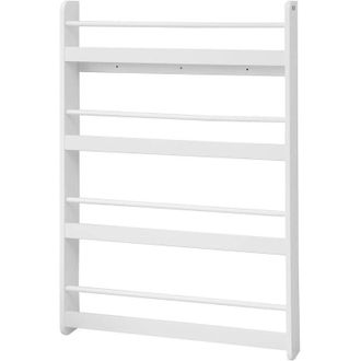 SoBuy Sobuy - Bibliothèque Murale Étagère de Rangement Étagère à Livres Enfants Étagère Murale avec 4 Étages KMB08-W