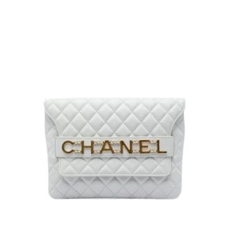 Chanel Pre-owned Vintage Quilted Flap Clutch - - Pre-owned - Damen - Wei&szlig; - ONE SIZE