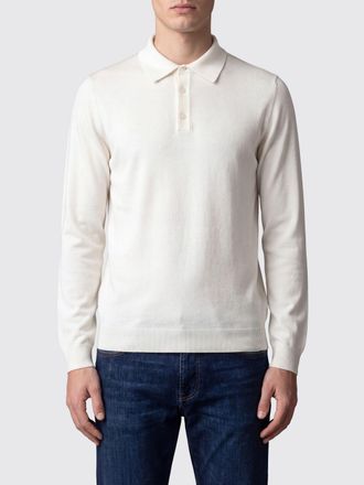 Roberto Collina Polo en maille de laine m&eacute;rinos &agrave; 3 boutons