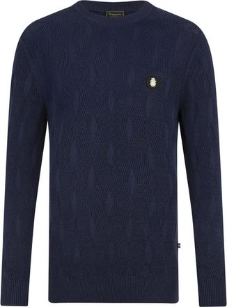 Billionaire Boys Club Homme, Pulls, Bleu, Taille: L Pull Ras du Cou en Laine et Soie Tresses