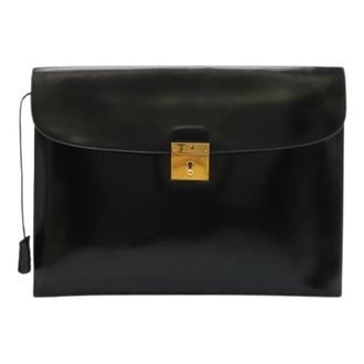 Herm&egrave;s Pre-owned Box Calf Kirius Clutch Bag - - Pre-owned - Herren - Schwarzk - ONE SIZE
