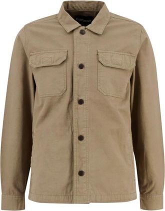 Barbour Homme, Vestes, Vert, Taille: S Surchemise Draftmen en coton flamm&eacute;