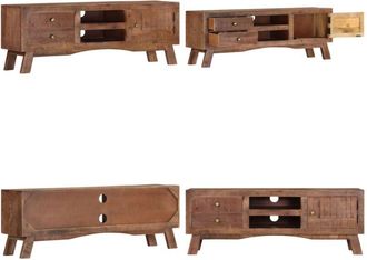 vidaXL Vidaxl - TV-Schrank 110x30x40 cm Raues Mangoholz - tv Schrank - Holzmöbel - Wohnzimmerschrank - Mangoholz - Landhaus Stil - Home & Living