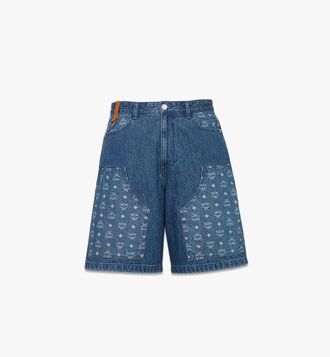 MCM Monogramm-Shorts in Denim-Jacquard