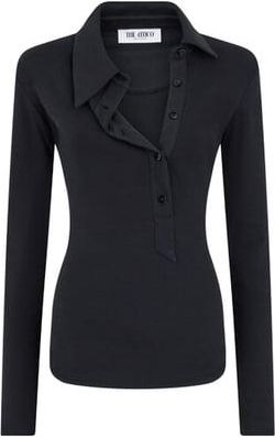 The Attico Top en coton boutonn&eacute;