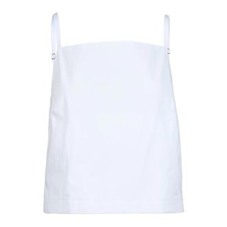 Sportmax &Auml;rmelloses Baumwolltop - - Tops - Damen - Wei&szlig; - M