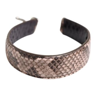 Dolce & Gabbana Femme, Sacs, Brun, Taille: ONE Size Bandouli&egrave;re en cuir exotique pour sac &agrave; main