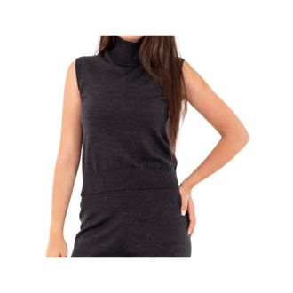 Alpha Studio Femme, Tops, Gris, Taille: 40 FR Mezzo Collo Timeless Smanicato