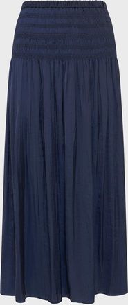 Gerard Darel Jupe midi satin&eacute;e pliss&eacute;e - JOLIE - Marine