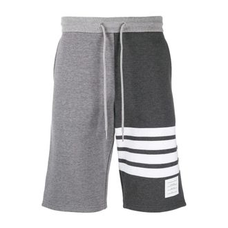 Thom Browne Homme, Shorts, Gris, Taille: 2XL 4-Bar Stripe Tonal Track Shorts