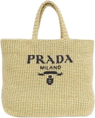Prada unisex, Pre-owned, Beige, Taille: ONE Size Sac fourre-tout vintage Pre-owned