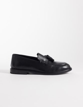 WALK LONDON Walk London - Putney - Leder-Loafer in Schwarz mit Quasten