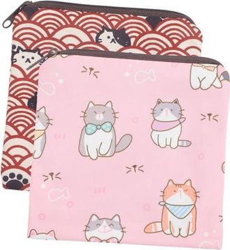Valiclud Paquet De Rangement Pour Serviettes Hygiéniques Imperméable En Polyester, Pochette Hygiénique Décorative Pour Femmes, Lot De 2 Pièces, Format Compact,