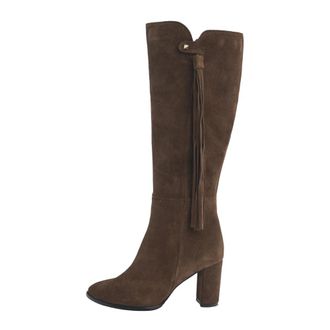 L'Arianna Wildleder-Stiefelette mit breitem Absatz - - Shoes - Damen - Braun - 40 EU