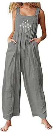 Onsoyours Tomwell Combinaison Femme Bretelles Combishort Bodysuit Combi-Pantalon Débardeur sans Manches Romper Jumpsuit Casual Plage Cocktail Soirée Été Vintage