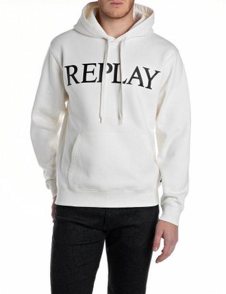 Replay Kapuzensweatshirt mit gro&szlig;em Markenprint vorn