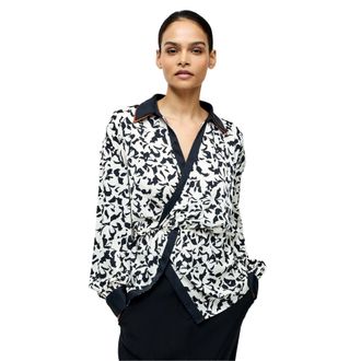 French Connection Bluse f&uuml;r Damen (Schwarz/Cremefarbe)