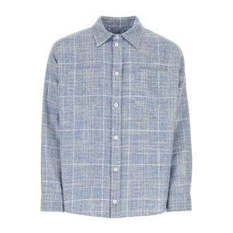 1989 STUDIO 1989 Studio, Homme, Chemises, Bleu, Taille: M Chemise en Flanelle Brod&eacute;