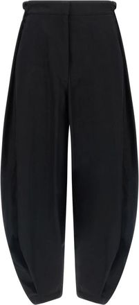 Loewe Femme, Pantalons, Noir, Taille: 36 FR Pantalon Drap&eacute; en Coton et Soie