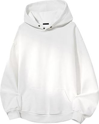 Generic Sweat &agrave; capuche uni printemps pour homme 2026 automne et hiver d&eacute;contract&eacute; et tendance High Street am&eacute;ricain large couleur unie sweatshirt v&ecirc;tements p