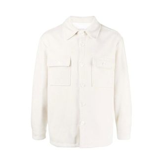 Family Fir$t Milano Family First, Homme, Chemises, Blanc, Taille: M Chemise en French Terry &agrave; Poches &agrave; Rabat