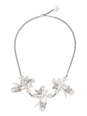 Blumarine Choker mit Kreuzverzierung - Silber