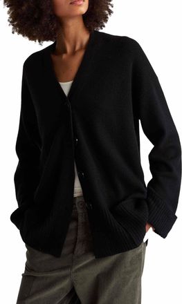 Benetton Damen Cardigan M/L 126wd604z Strickjacke, Schwarz, M