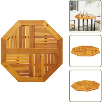 vidaXL VidaXL Dessus de table 80x80x2,2 cm octogonal bois massif dacacia