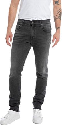 Replay Herren Jeans Mickym Slim-Fit Hyperflex mit Stretch, Dark Grey 097 (Grau), 28W / 30L