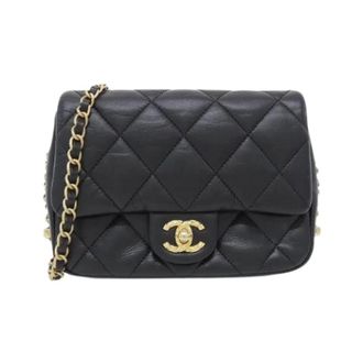 Chanel Pre-owned Lammleder Umh&auml;ngetasche - - Pre-owned - Damen - Schwarzk - ONE SIZE